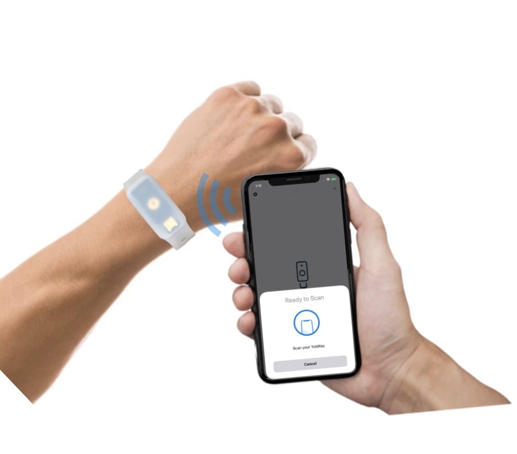 PassBand: Black Yubikey 5 NFC Holder Wristband